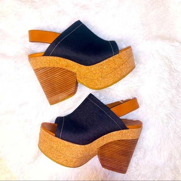 See By Chloe | Shoes | See By Chloe Denim Edith Platform Wedges Y2k ...